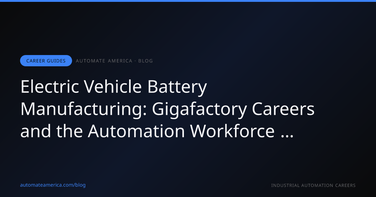 EV Battery Manufacturing Careers: Gigafactory Jobs, Salary