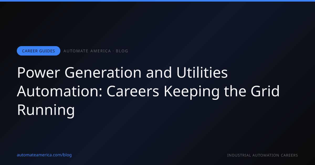 Power Generation & Utilities Automation Careers 2026