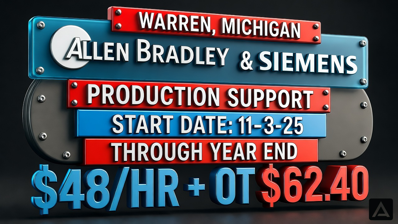 Warren Michigan Controls Engineer Allen Bradley Siemens Job - Automate ...