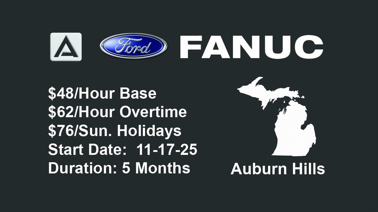 Fanuc Robot Programmer Auburn Hills Michigan Ford GVOSS Jobs - Automate ...